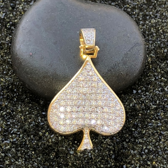 LIT JEWELRY | Accessories | Ace Pendant 925 Silver 4k Gold Filled Fully ...